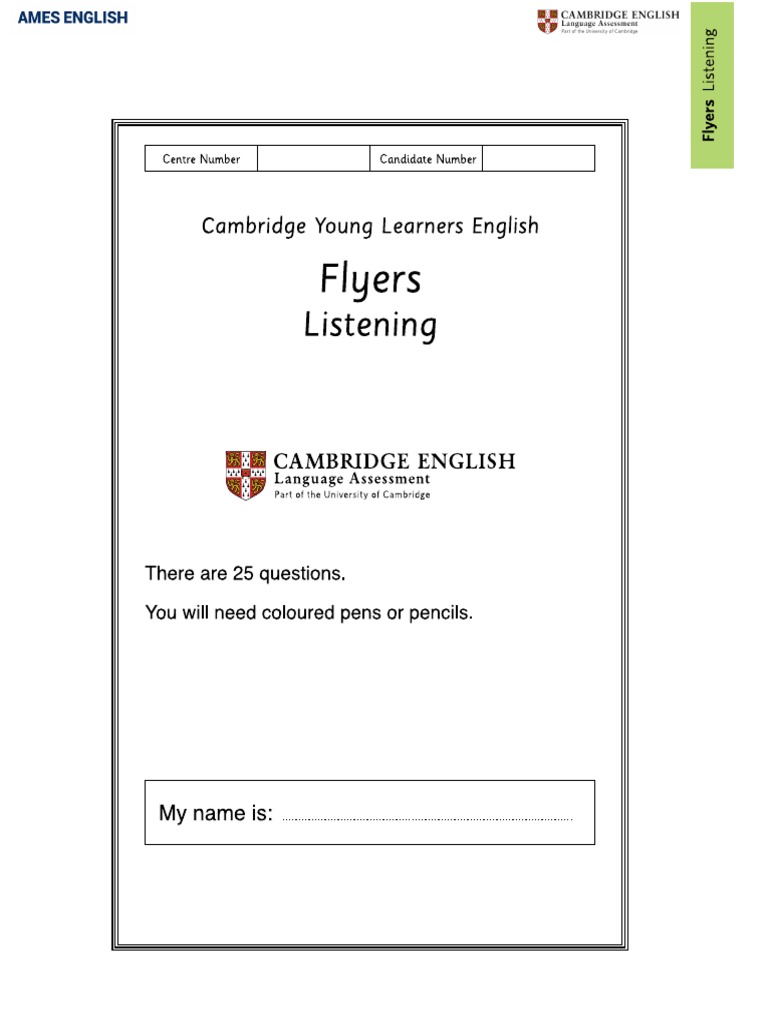 Test 8 - Flyers YLE Test | PDF