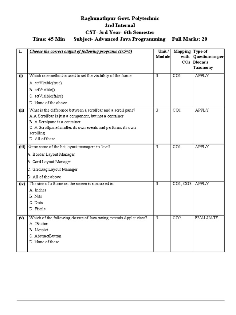 2nd Internal Adv Java Pdf Java Platform Oracle Acquisitions
