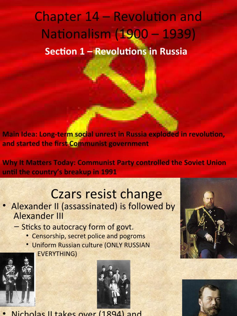 Russian Revolutions: 1900-1939 | PDF | Vladimir Lenin | Nicholas Ii Of ...