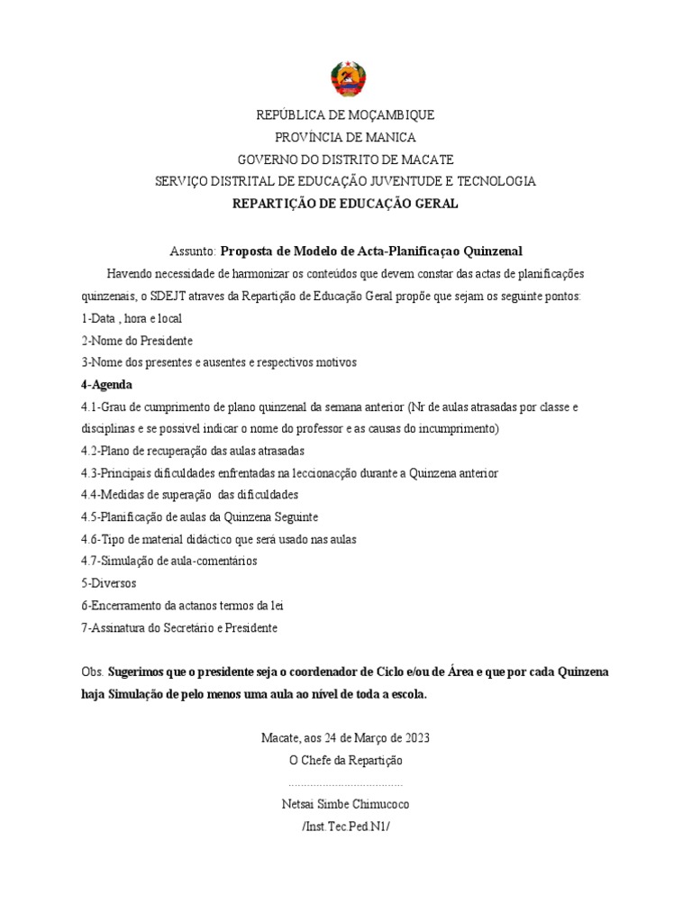 Modelo de Acta | PDF