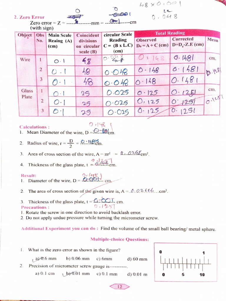 11th Physics Practical HSC | PDF | Curvature | Resistor