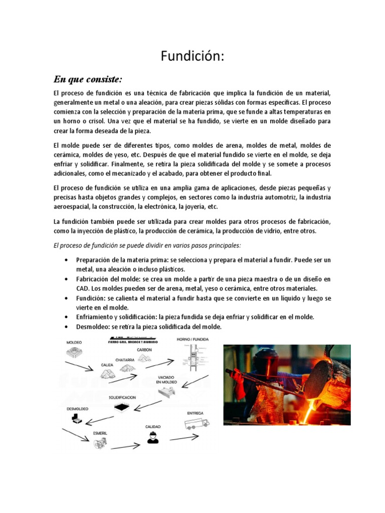 Proceso de Fundicion | PDF | Fundición (metalurgia) | Cerámica