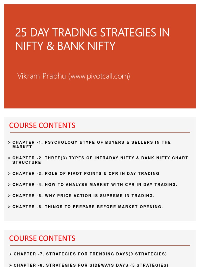 25 Day Trading Strategies in Nifty & Bank Nifty | PDF | Order (Exchange ...