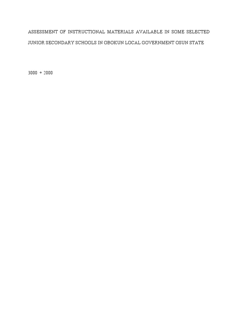 Junior School Materials Review | PDF