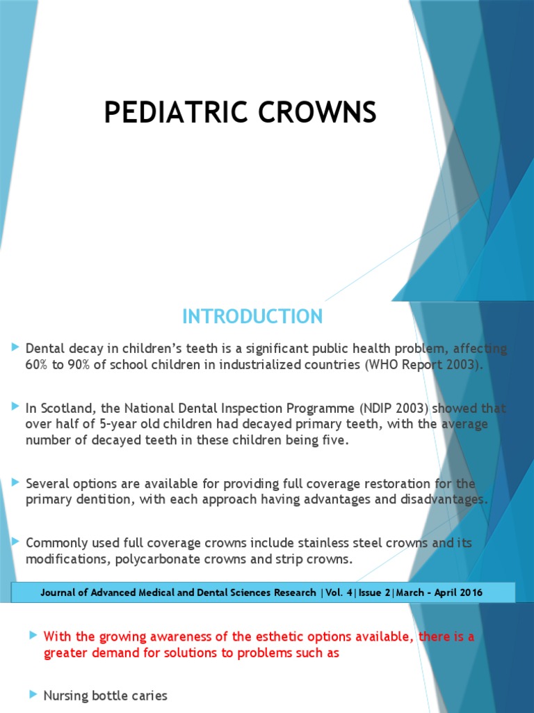 Pediatric Crowns New | PDF | Dental Composite | Dentistry Branches