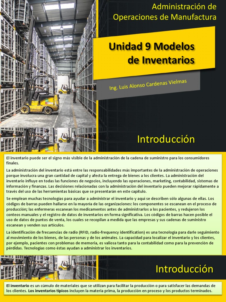 Unidad 9 Modelos de Inventarios | PDF | Inventario | Business