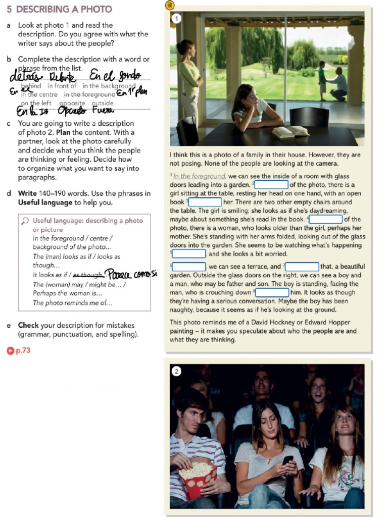 Describing A Photo | PDF