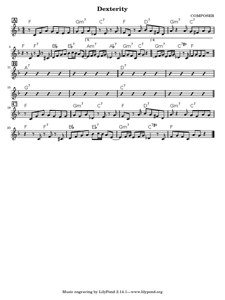 Dexterity | PDF | Sheet Music