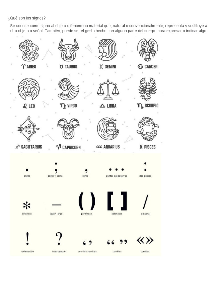 Signos y símbolos: definiciones clave | PDF