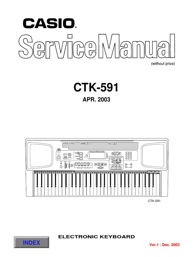 Casio ctk-591 SM PDF | PDF | Power Supply | Piano