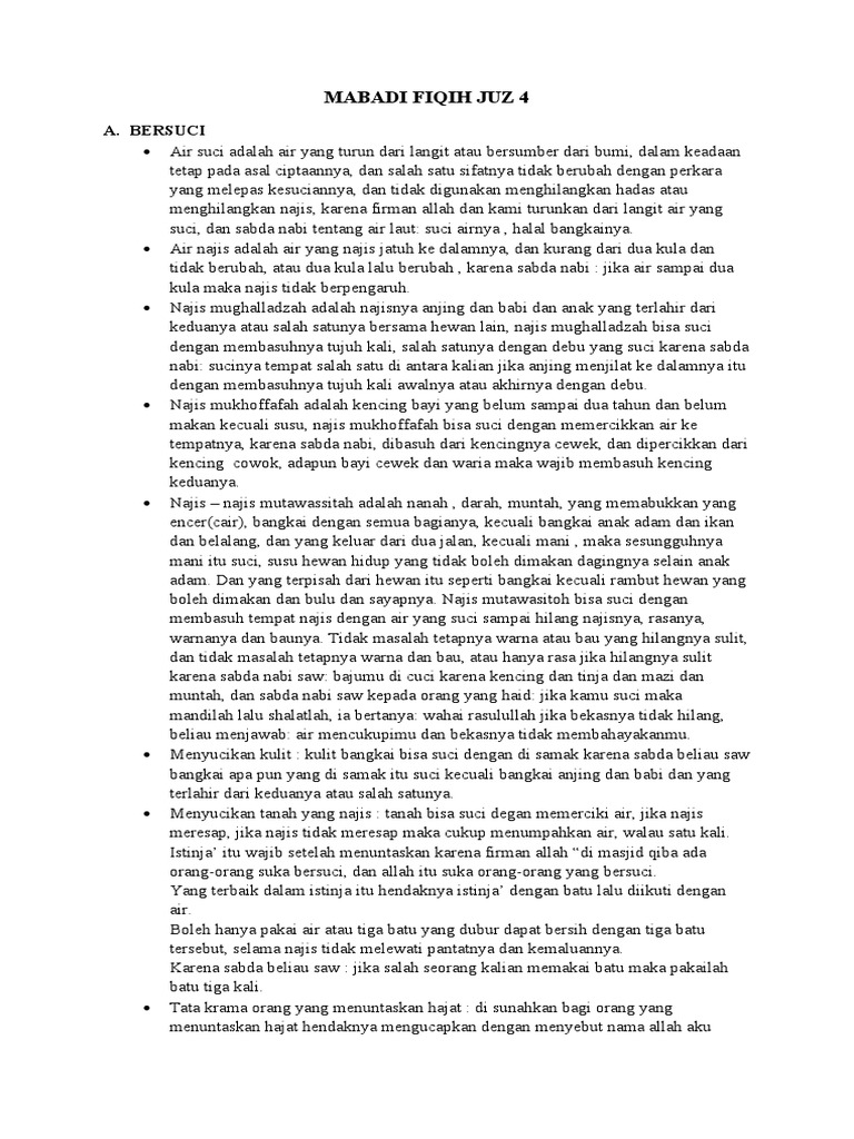 Mabadi Fiqih Juz 4 | PDF