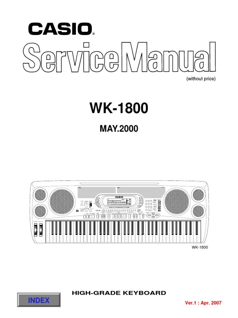 Casio wk1800 Keyboard SM | PDF | Input/Output | Digital Signal Processor