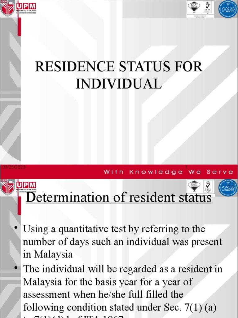 Determining Residential Status in Malaysia | PDF | Taxes | Dividend