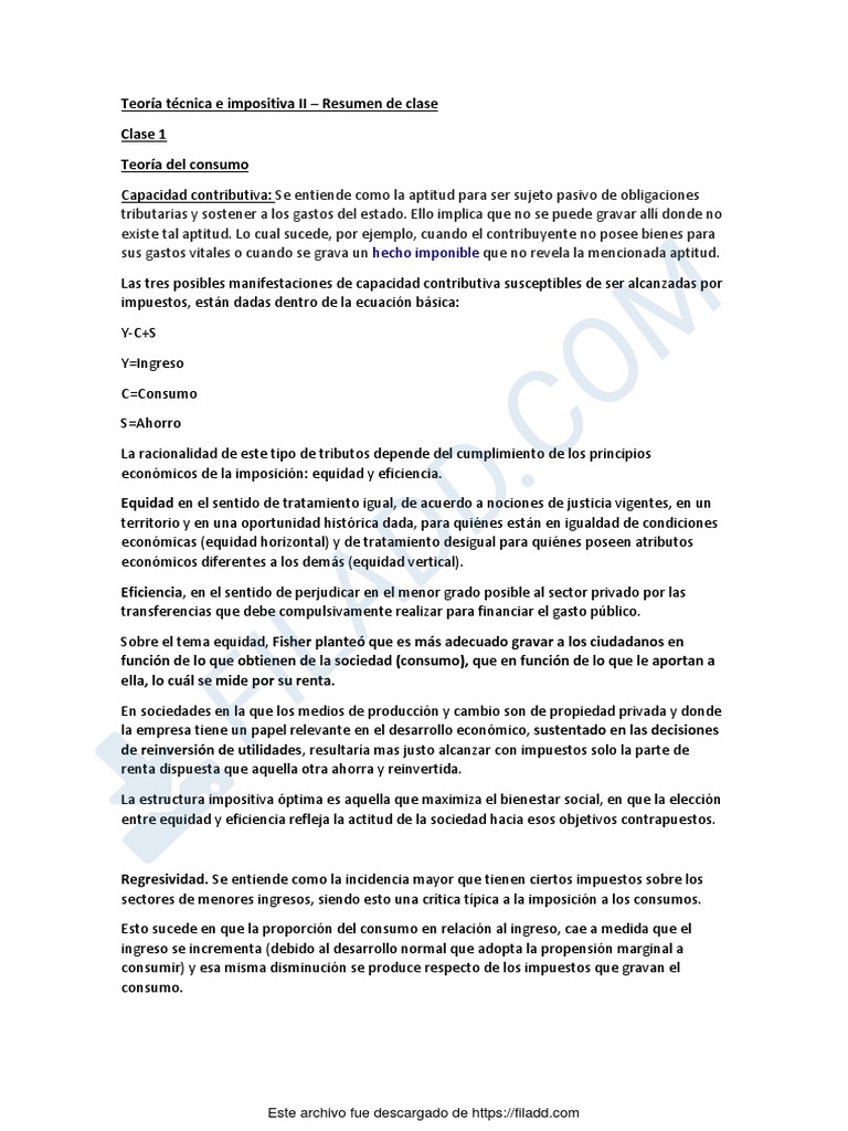 Análisis de la teoría de la capacidad contributiva y los principios de ...