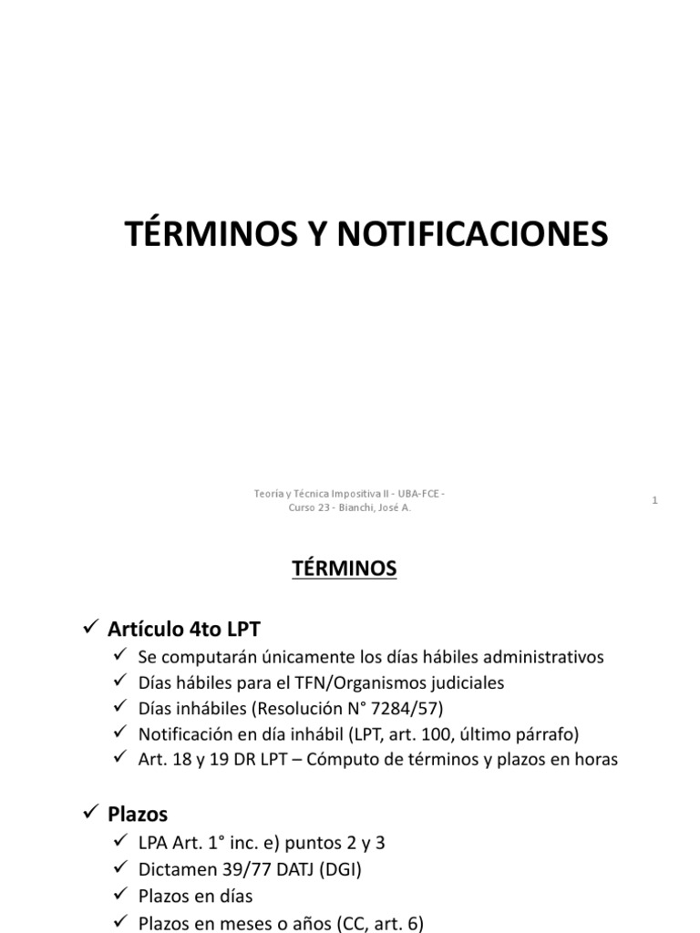Términos y notificaciones | PDF | Justicia | Crimen y violencia