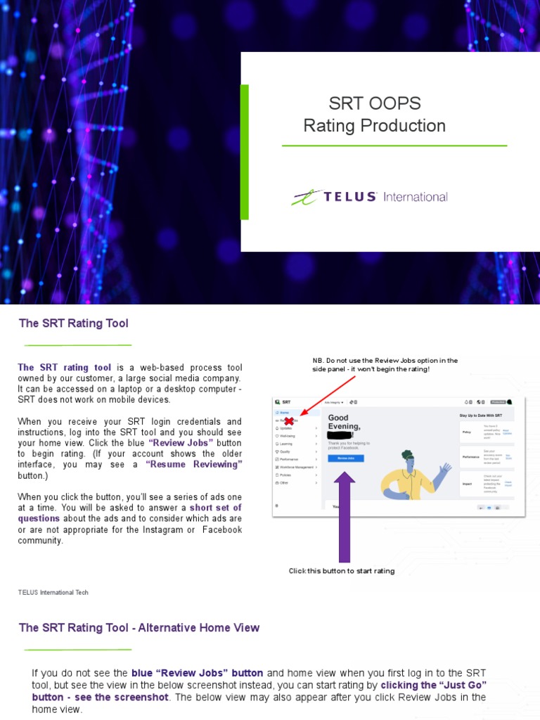 SRT Production | PDF | Login | Communication