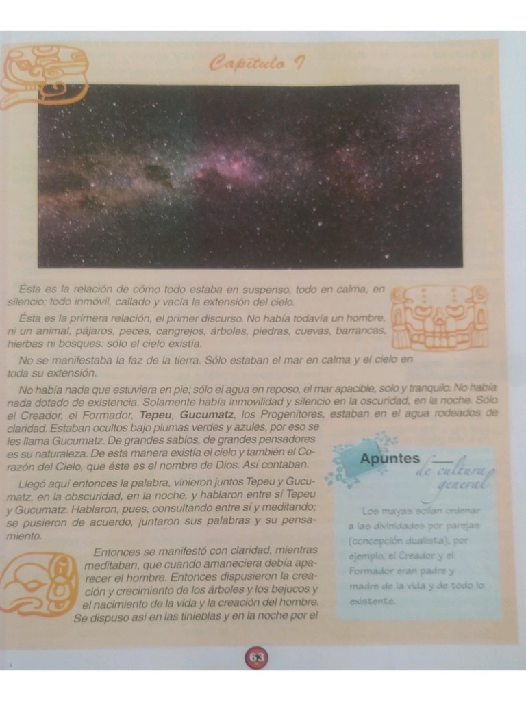 Capítulo 1 Popol Vuh | PDF