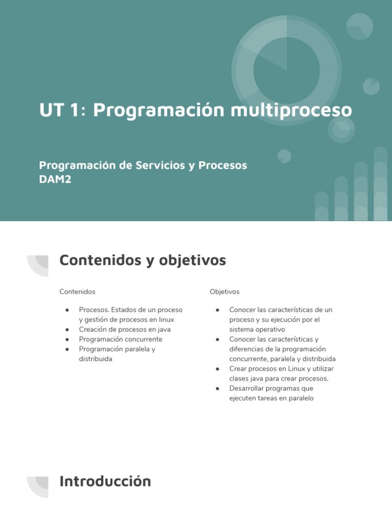 UT 1 - Programación Multiproceso PDF | PDF | Proceso (Computación) | Hilo (Computación)