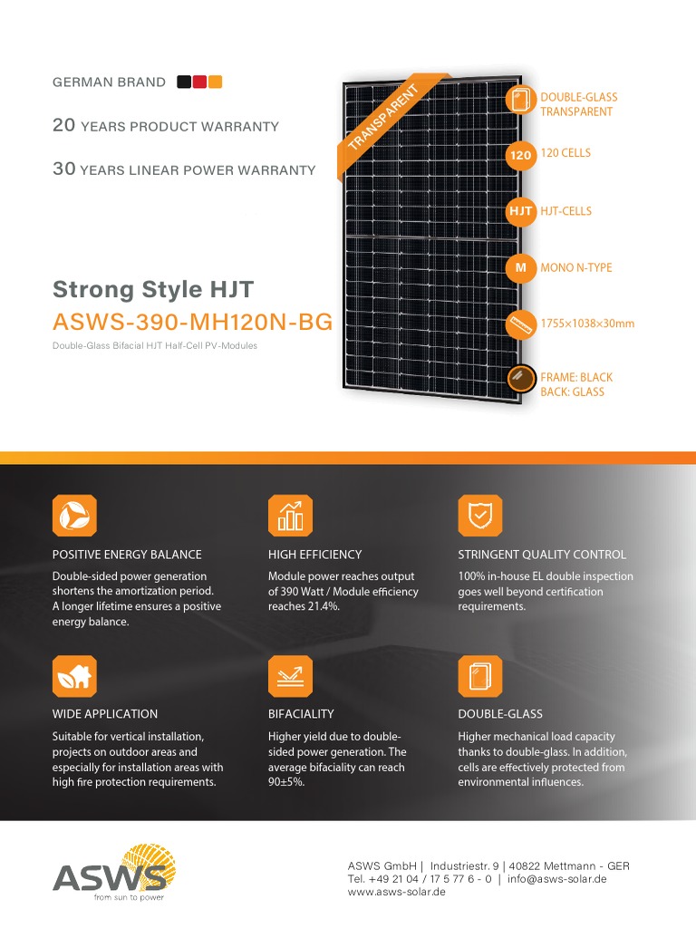 Solar Module Specs for Installers | PDF