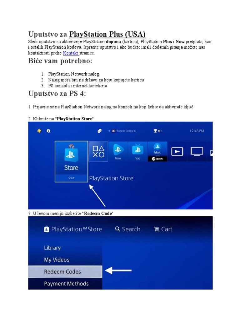 Uputstvo Za PlayStation Plus (USA) | PDF
