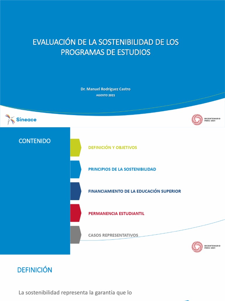 Manuel Rodríguez Castro - Evaluación de La Sostenibilidad de Los Programas de Estudios | PDF ...