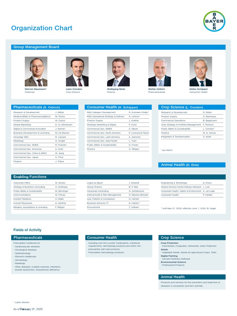 Bayer Organizational Structure Overview | PDF | Agriculture ...