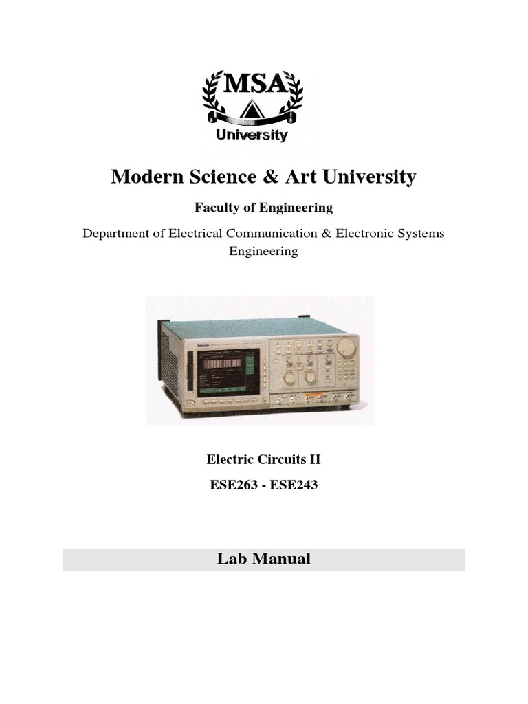 Circuits II Lab Manual | PDF | Significant Figures | Electrical Impedance
