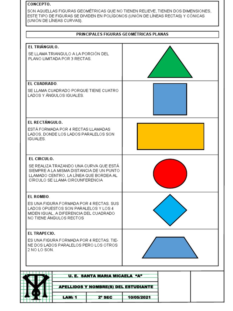 Figuras Geometricas Planas 2ºsec | PDF
