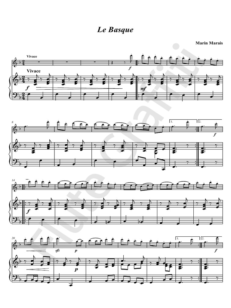 Le Basque - Marin Marais - Score and Parts | PDF | Théorie (échecs ...