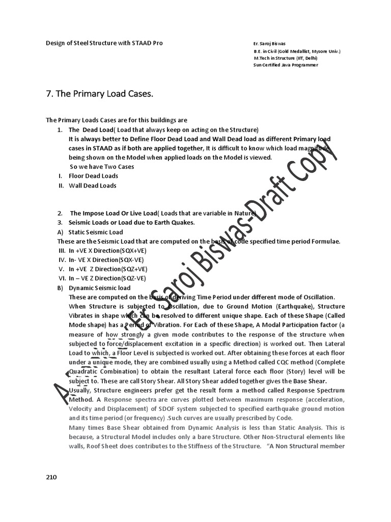 7.the Primary Load Cases | PDF | Science & Mathematics