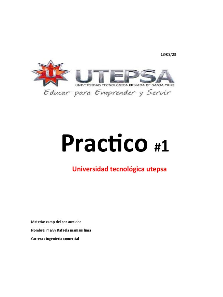 Practico: Universidad Tecnológica Utepsa | PDF