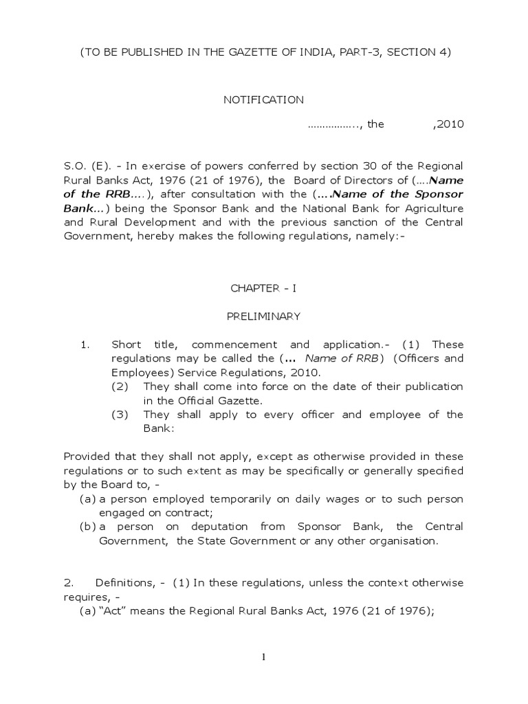 RRB Officers & Employees Service Regulations 2010 | PDF | Stocks ...