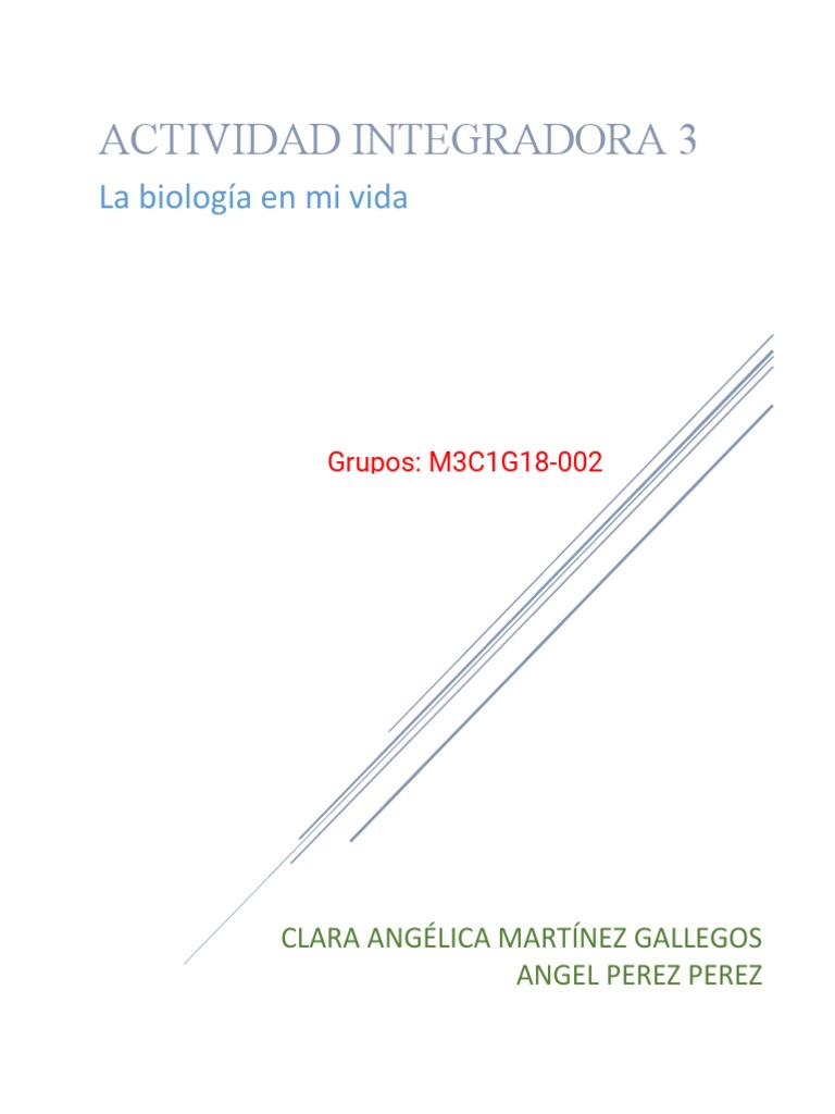 Actividad Integradora 3: La Biología en Mi Vida | PDF | Residuos | Naturaleza
