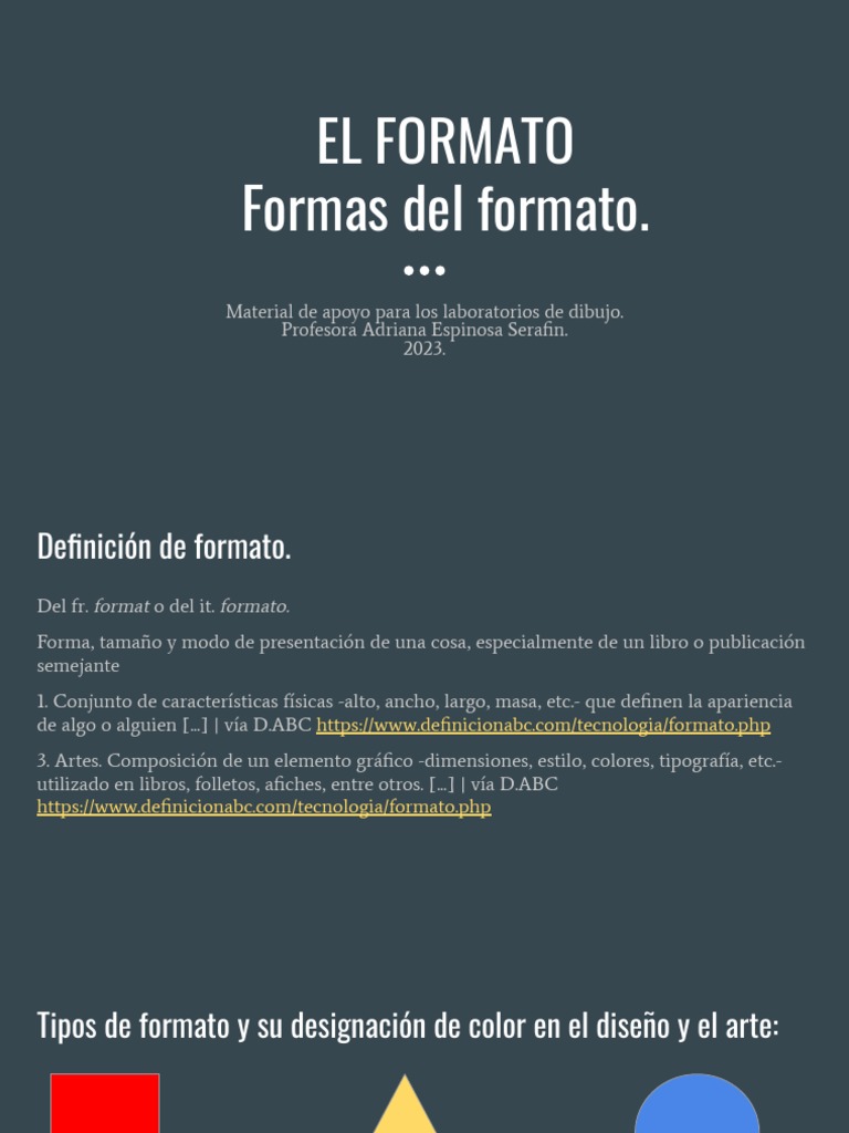 EL FORMATO Composición y Formas Del Formato PDF | PDF | Color | Diseño