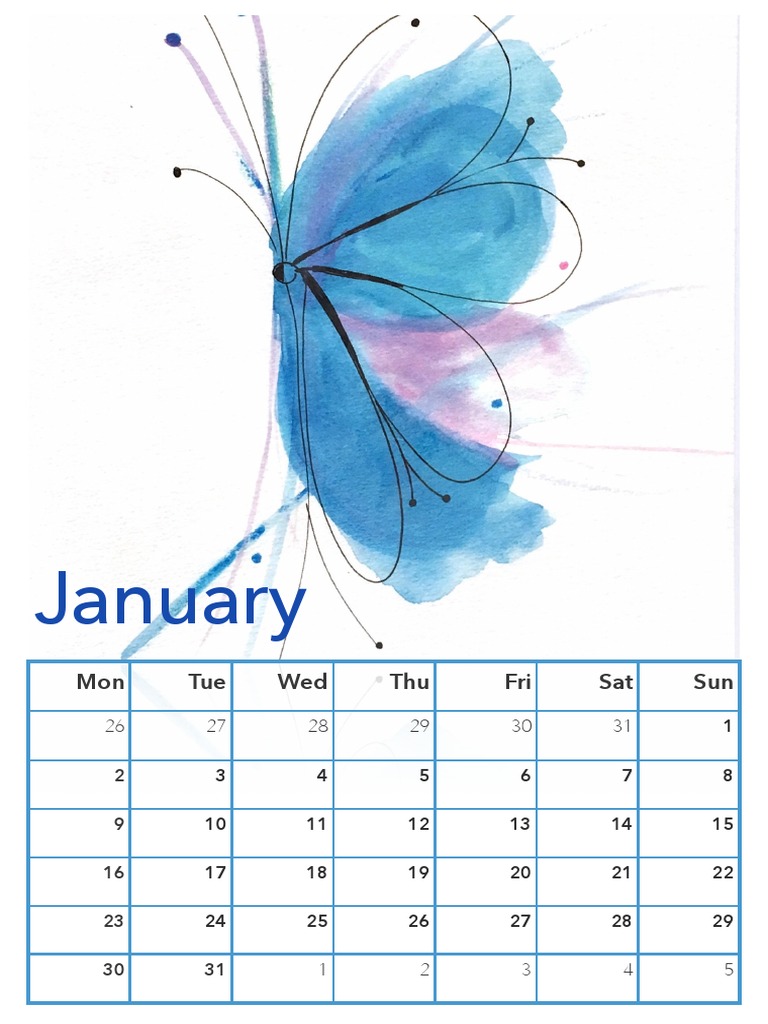 January 2024 Calendar Layout | PDF
