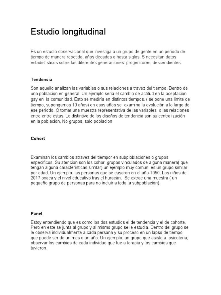Estudio Longitudinal | PDF