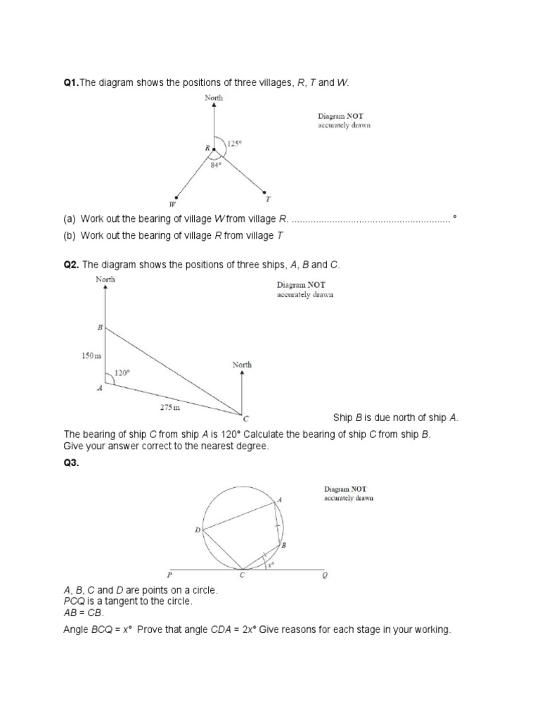 Year 10 Revision Test Questions | PDF | Circle | Function (Mathematics)