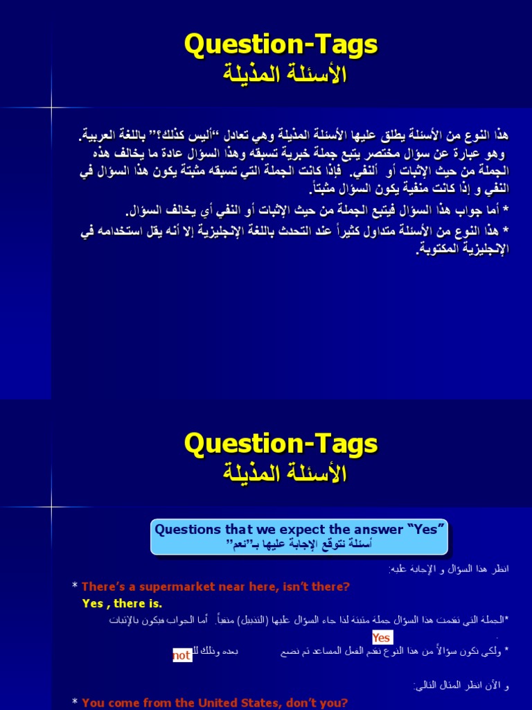 Question Tags PDF | PDF