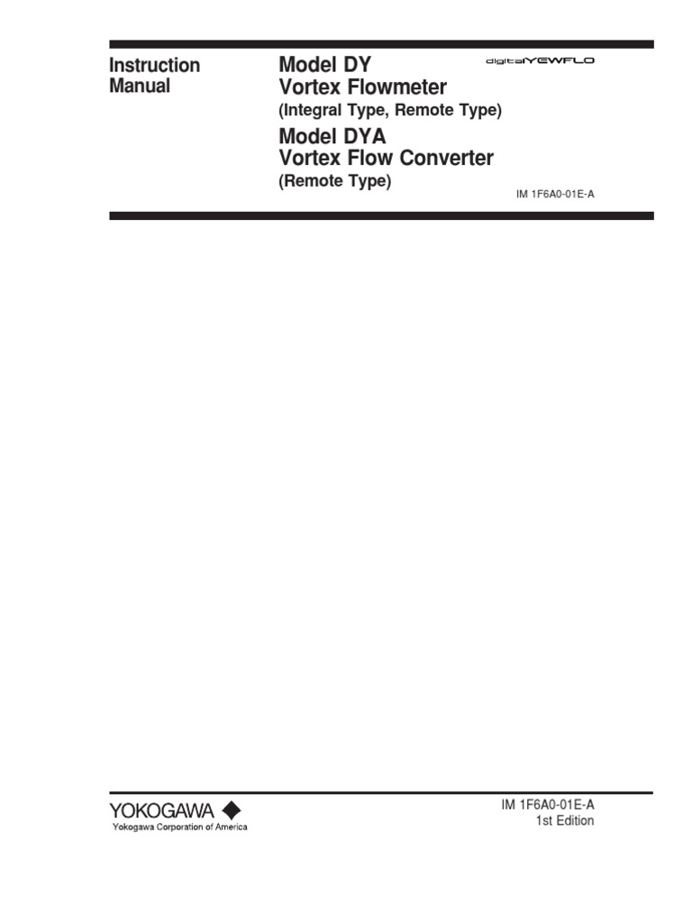 Vortex Meter Model 7150 Instruction Manual | PDF | Flow Measurement ...