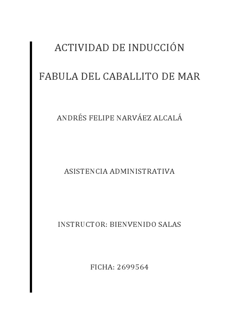 Caballito de Mar Actividades | PDF