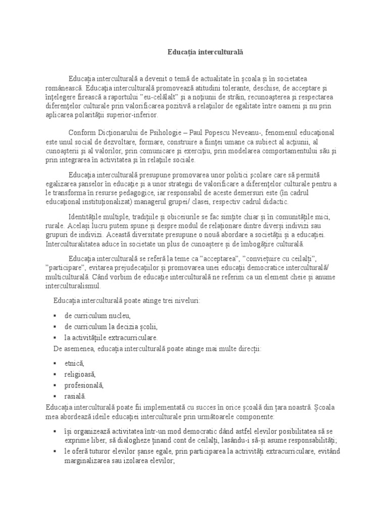 Ed Interculturala | PDF