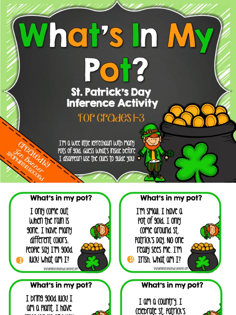 ESL St. Patrick's Day Inference Game | PDF