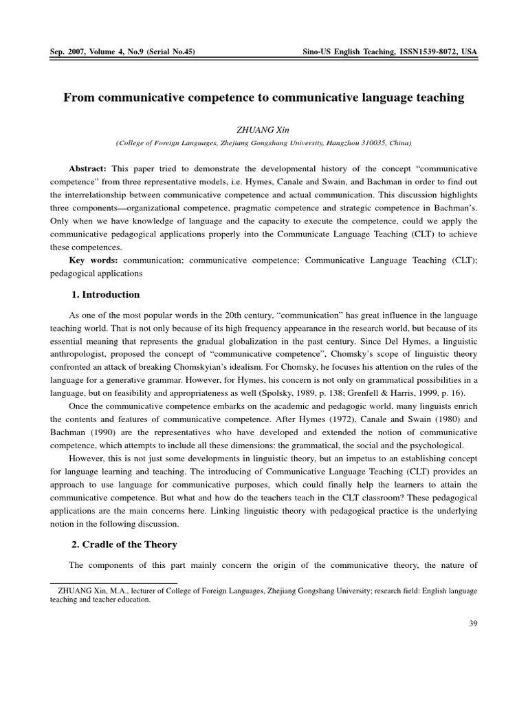 From Communicative Competence To Communicative Language Teaching | PDF | Language Education ...