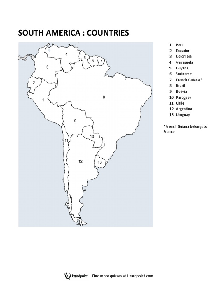 List of South American Countries | PDF