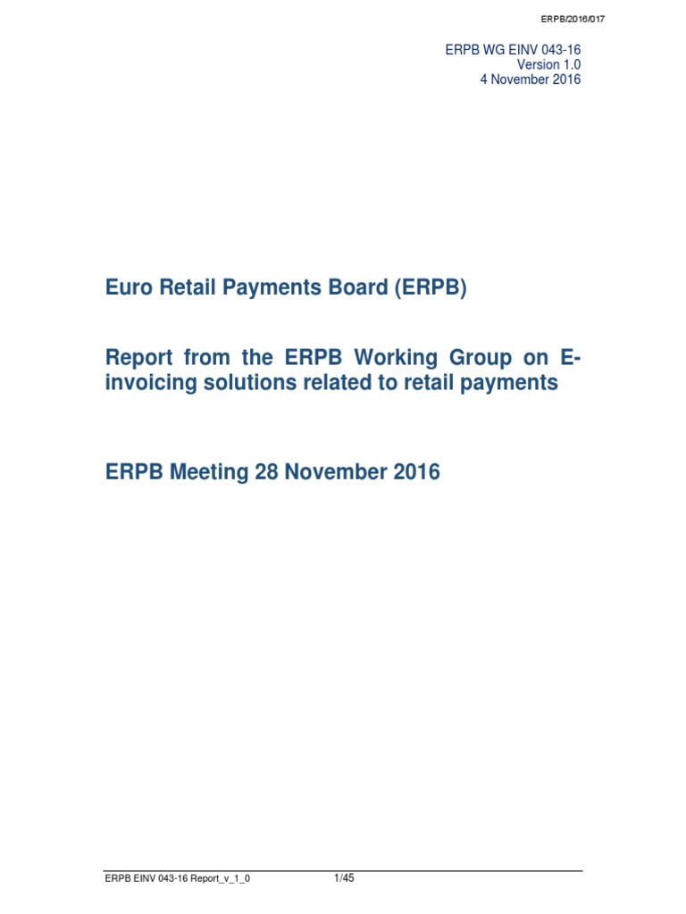 Electronic Invoicing Solutions Related To Retail Payments | PDF ...
