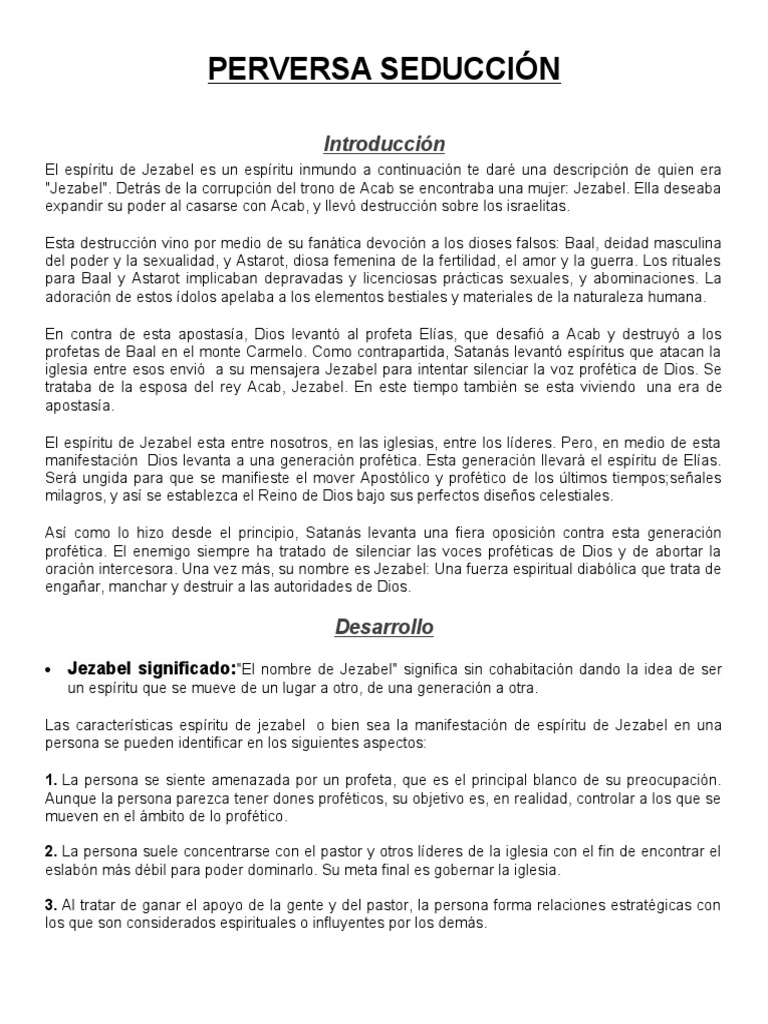 Perversa Seducción | PDF | Elijah | Satán