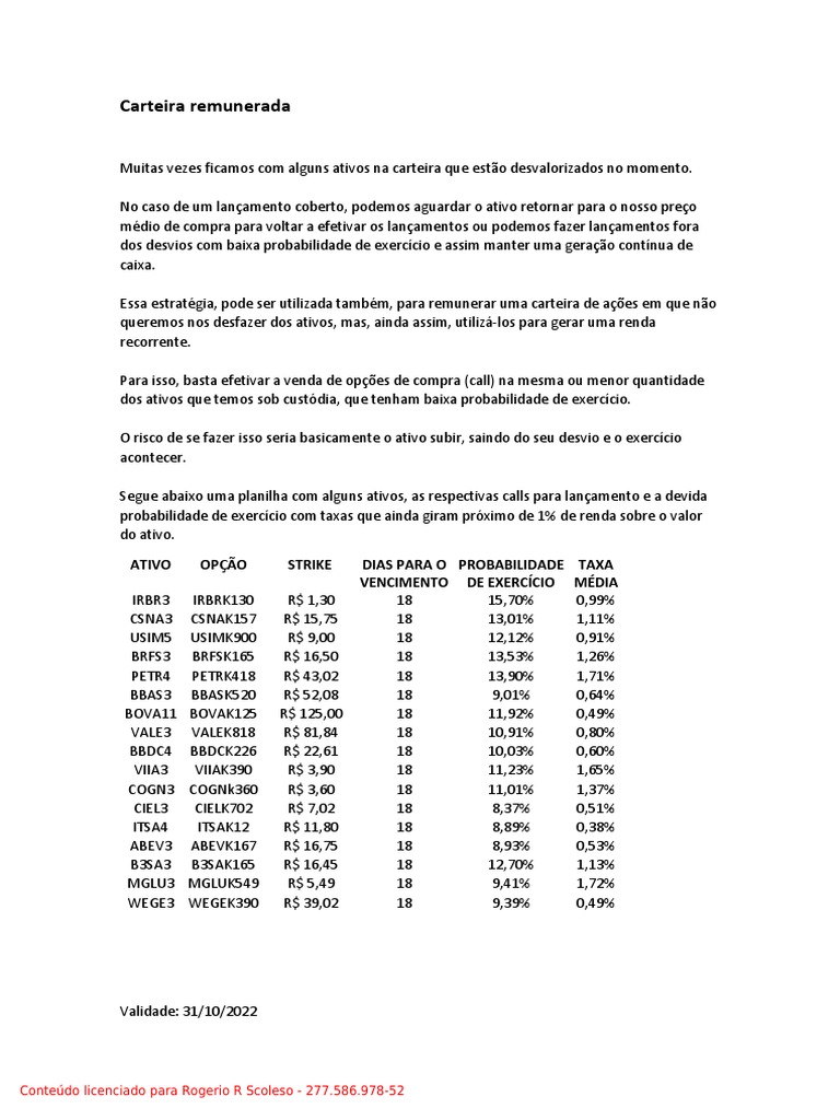 Carteira Remunerada 24-10-2022 PDF | PDF Carteira Remunerada 24-10-2022 PDF | PDF