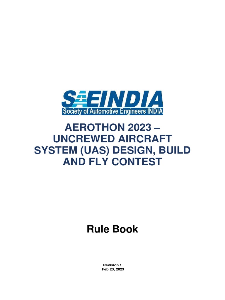 AEROTHON 2023 Rulebook V0.6 | PDF | Unmanned Aerial Vehicle | Payload