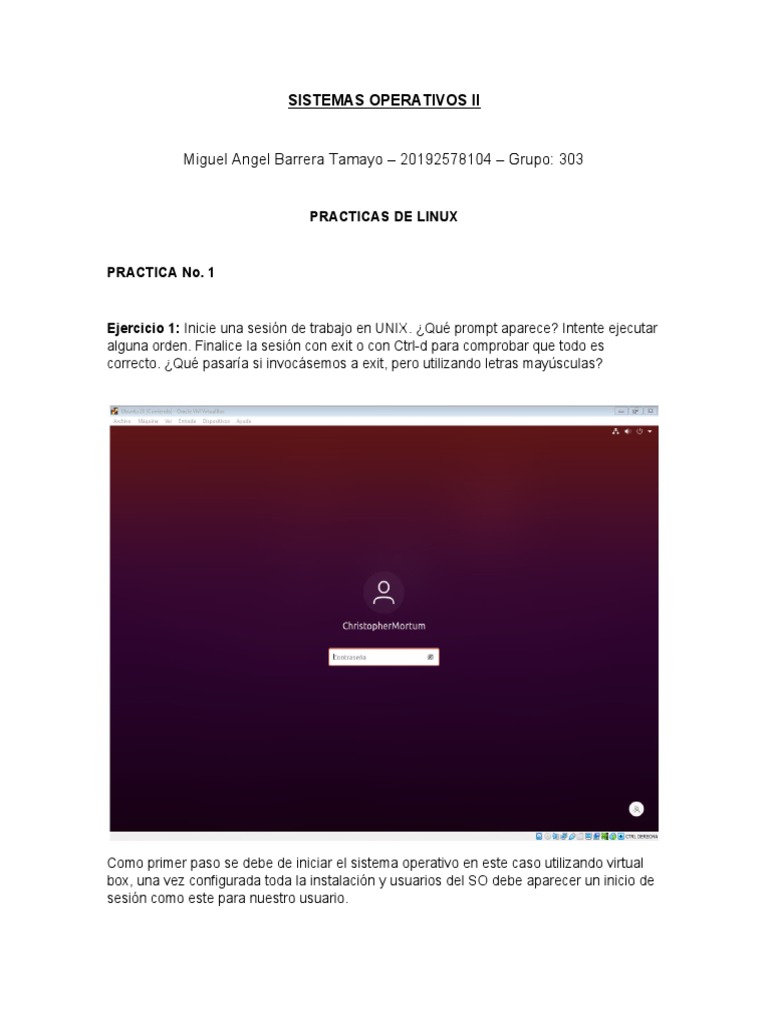 SISTEMAS OPERATIVOS Taller Linux | PDF | Archivo de computadora ...