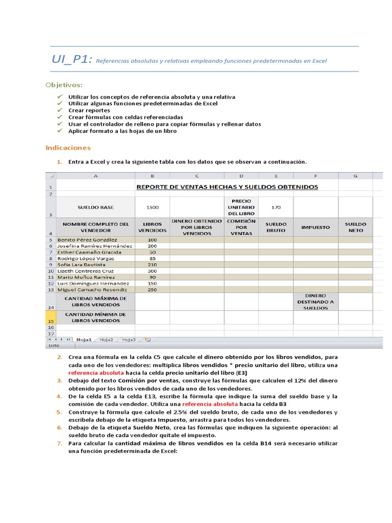Objetivos:: Indicaciones | PDF | Informática